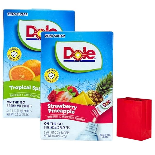 Buy DOLE Tropical Splash & Strawberry Pineapple Flavored Drink Mix Non ...