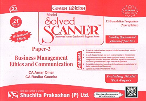 Buy Model Solved Scanner CS Foundation Programme (New Syllabus) Paper 2 ...