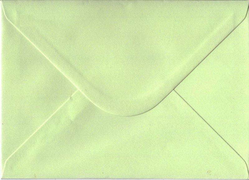 Pastel Mint Green Envelopes 5" x 7" / 133mm x 184mm Coloured Envelopes ...