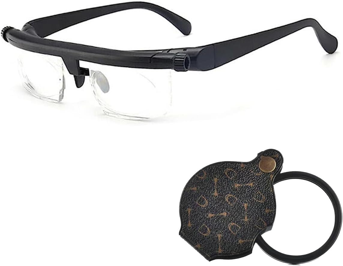 Amazon.com: ADILAIDUN Adjustable Focus Glasses Adjustable Glasses Dial ...