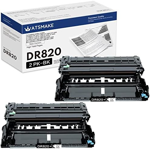 Amazon.com: DR-820 Drum Unit Compatible DR820 Black Drum Unit 2-Pack ...
