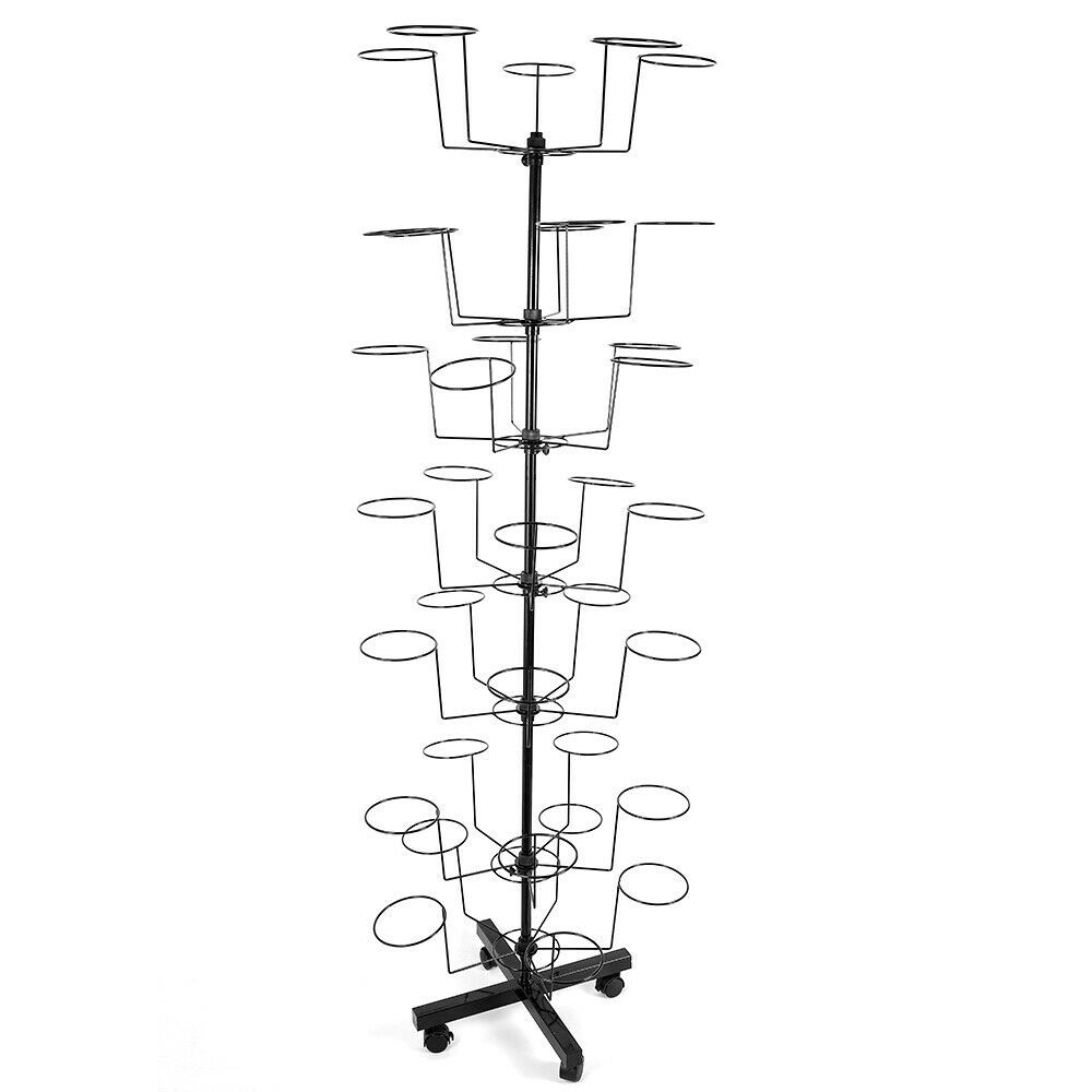 Amazon.com: HinLIaDa 7 Tiers Rotating Hat Display Rack, Metal ...