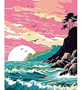 Amazon.com: SDYJQ Paint by Numbers Beach, Lighthouse Paint by Numbers ...