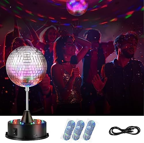 Playbees Rotating Disco Ball with LED Lights - Create a Dazzling Dance ...