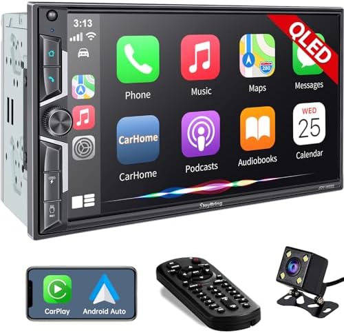 Amazon.com: PLZ 7" Wireless Double Din Car Stereo Apple Car Play Radio ...