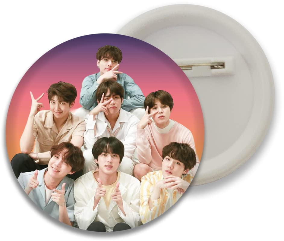 D2C Plastic Premium BTS Round Pin Button Badge - Perfect for Boys ...
