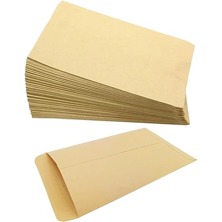 50Pcs Kraft Paper Envelope Brown Envelope for Packaging Storage Coin ...