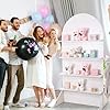 Amazon.com: LOYIM 5.9 ft Wooden Arch Party Display 4 Tier Champagne ...