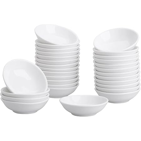 Amazon.com: UIBFCWN 20 Pack Ceramic Dip Bowls Set - 3oz White Porcelain ...
