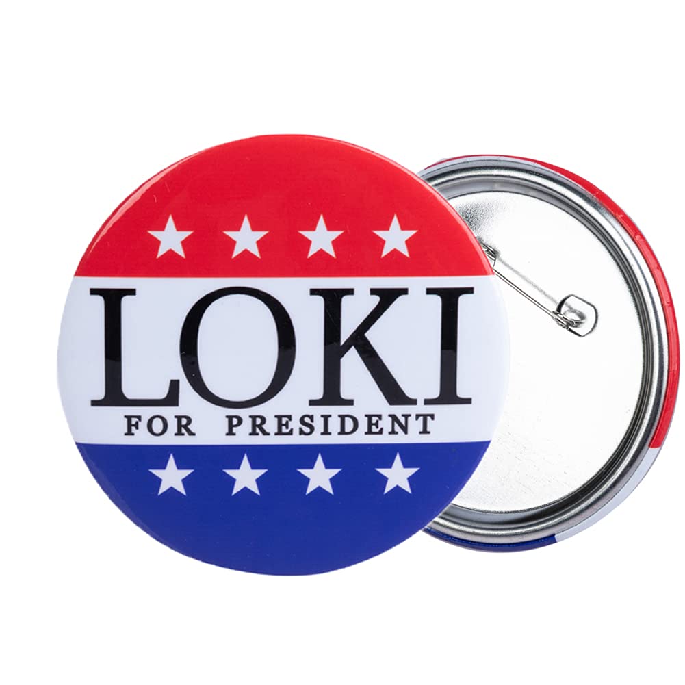 Buy Loki for President Badge Pin Button Cosplay Accessories 77mm/3.03 ...