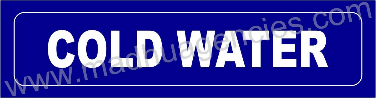 cold water Signboard in 3mm ACP Sheet with Self Adhesive Signage Board ...