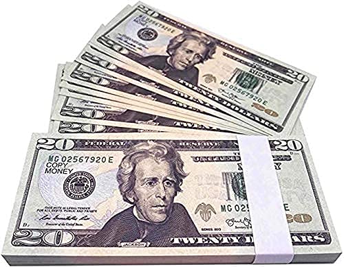 UIKMMG One Stack of Movie Prop Money 20 Dollar Bills D...B08KPWQT37 ...