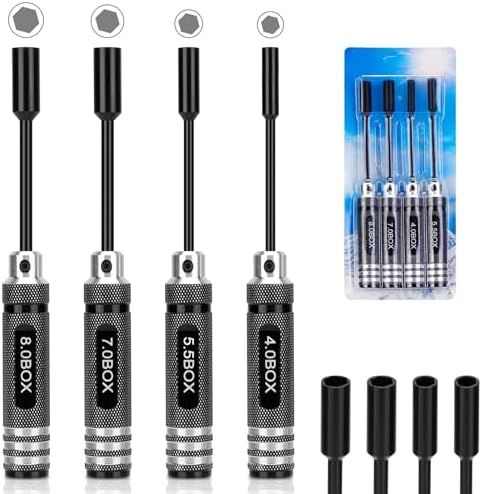 Gruiqrd Hex Screw Driver, 4pcs RC Tools Kit Hexagon Screwdriver Set (4 ...