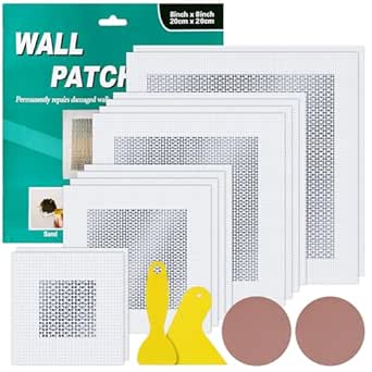 12PCS Wall Repair Patch Kit, 2/4/6/8 Inch Drywall Patches Repair Kit ...