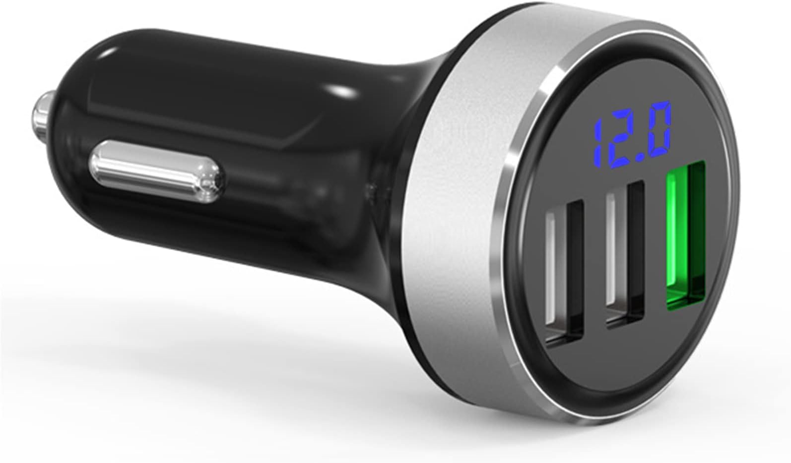 Amazon.com: LIHAN 3 USB Car Charger,12V/24V Voltage Meter, QC3.0 Output ...