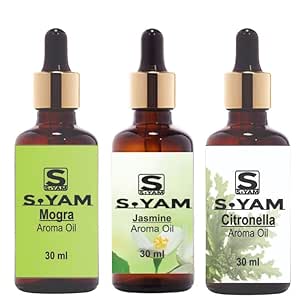 S.YAM Aromas Mogra Essential Oil, Jasmine & Citronella Oil For Diffuser ...