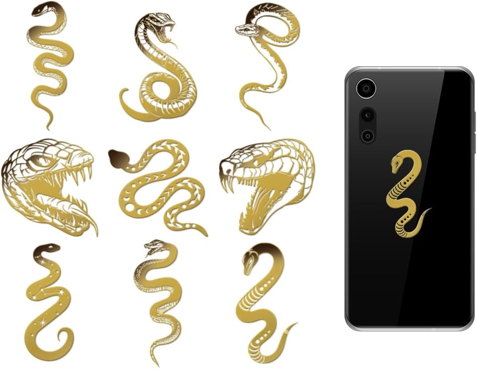 Amazon.com: OLYCRAFT 9pcs 1.6x1.6 Inch Snake Pattern Metal Stickers ...