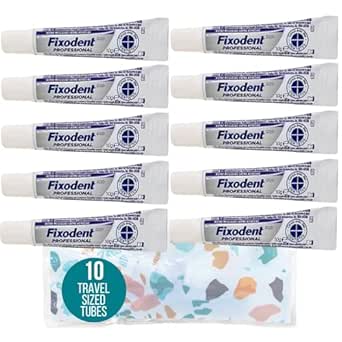 Fixodent Travel Sized/Pocket Sized Professional Denture Adhesive Cream ...