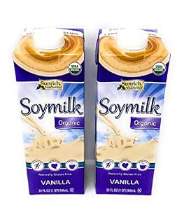 Amazon.com: Sunrich Naturals Organic Soy Milk Vanilla 32oz (946mL), 2 ...
