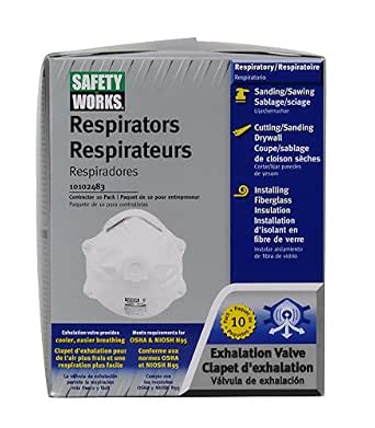 Safety Works 10102483 N95 Respirator - 10 Pack : Amazon.in: Home ...