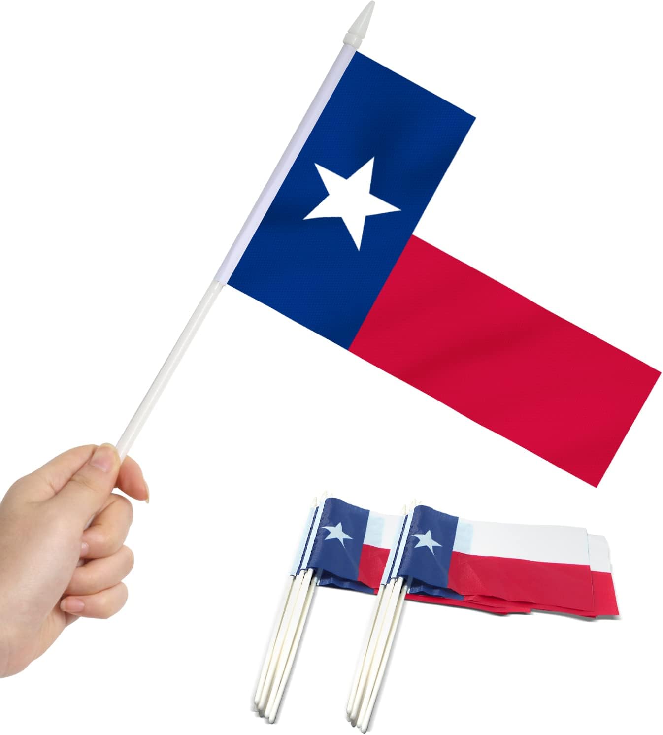 Amazon.com : LoveVC Texas State Flag Small Mini Texas Stick Flags,25 ...