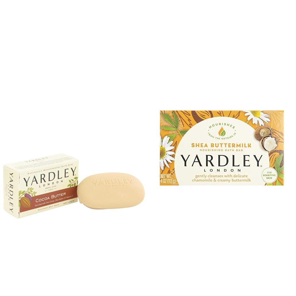 Amazon.com : YARDLEY LONDON Nourishing Bath Soap Bars Cocoa Butter Dry ...