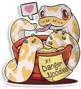 Amazon.com: Danger Noodle Ball Python Snake Meme Reptile Snake Lover ...