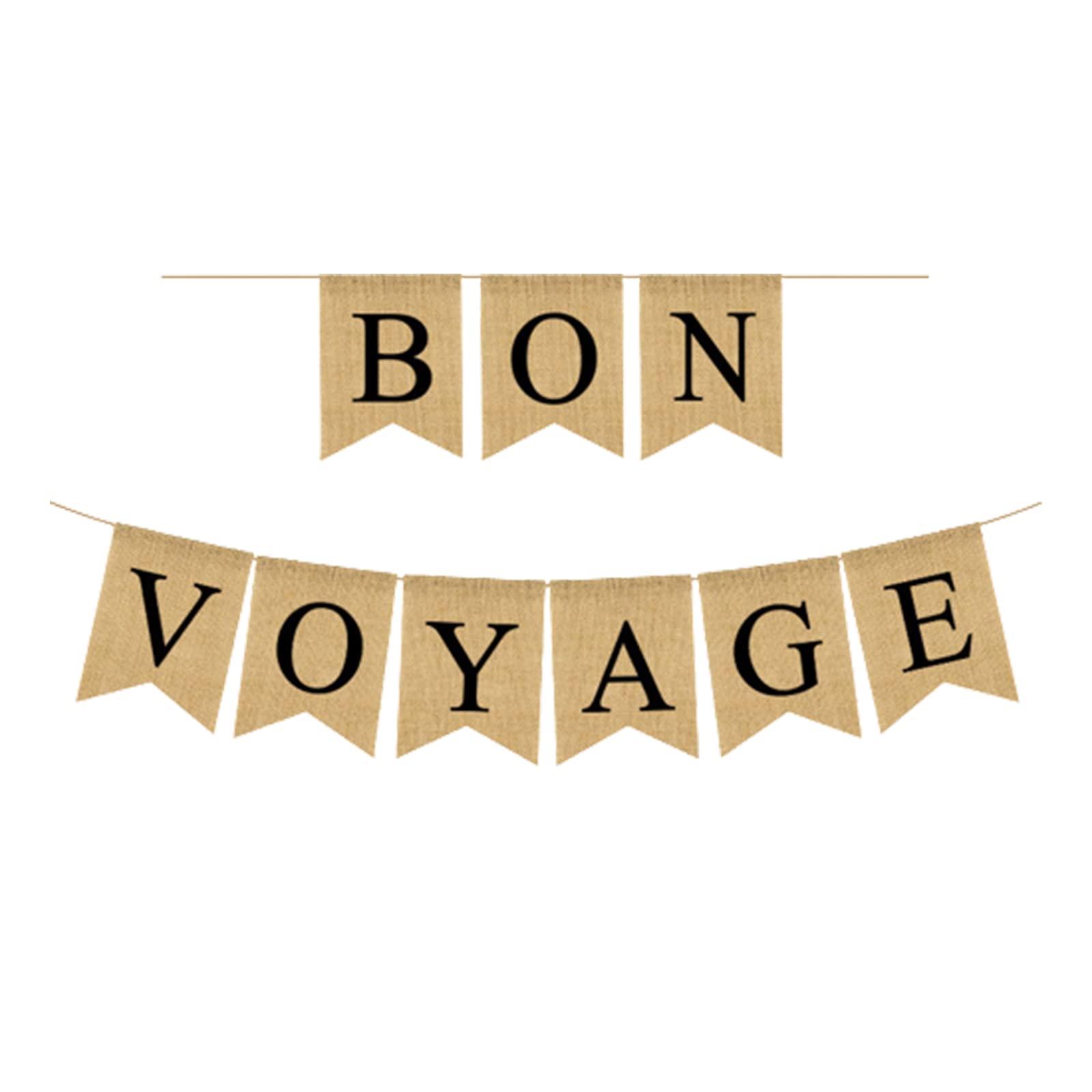 Bon Voyage Banner Burlap Banner Bon Voyage Party Banner for Farewell ...