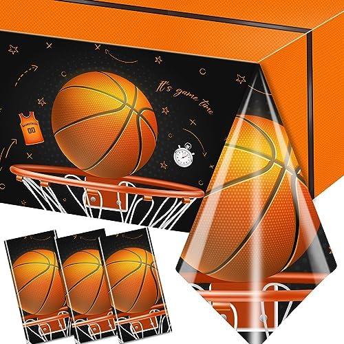 Amazon.com: Basketball Tablecloth, 3 Pcs Basketball Birthday ...