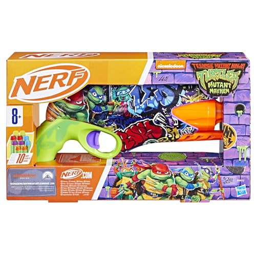 Nerf Teenage Mutant Ninja Turtles Blaster, 10 Nerf Elite Darts ...