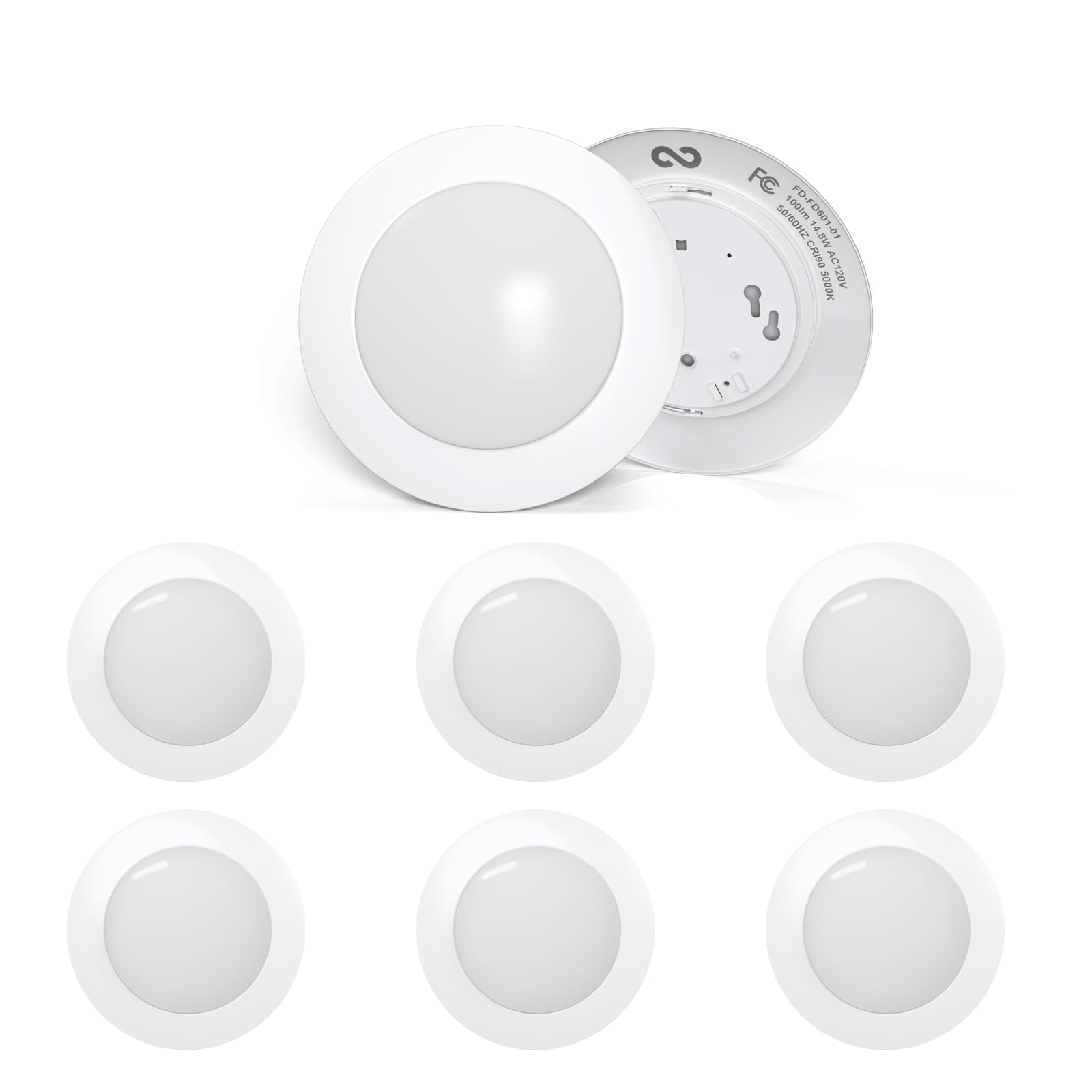 GonGoo (6 Pack) 5/6 Inch Flush Mount Ceiling Light, Dimmable Low ...