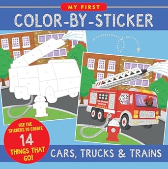 My First Color-By-Sticker Book - Cars, Trucks, & Trains: Hannah ...