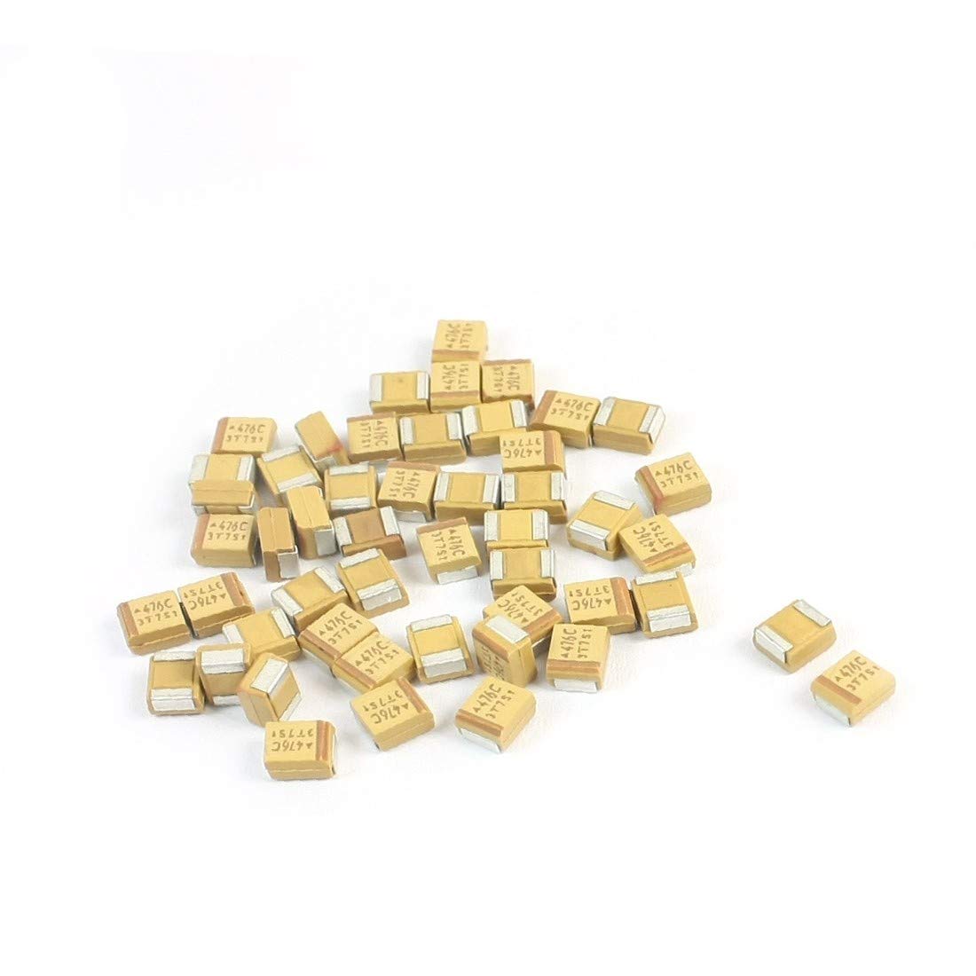 50PCS 3528 B Type 47uF 16V 4x3x2mm SMT SMD Surface Mount Tantalum Chip Capacitors(50PCS 3528 B ...