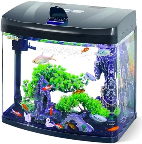 Amazon.com: PONDON 7 Gallon Fish Tank with Detachable Lid, Low-Iron ...