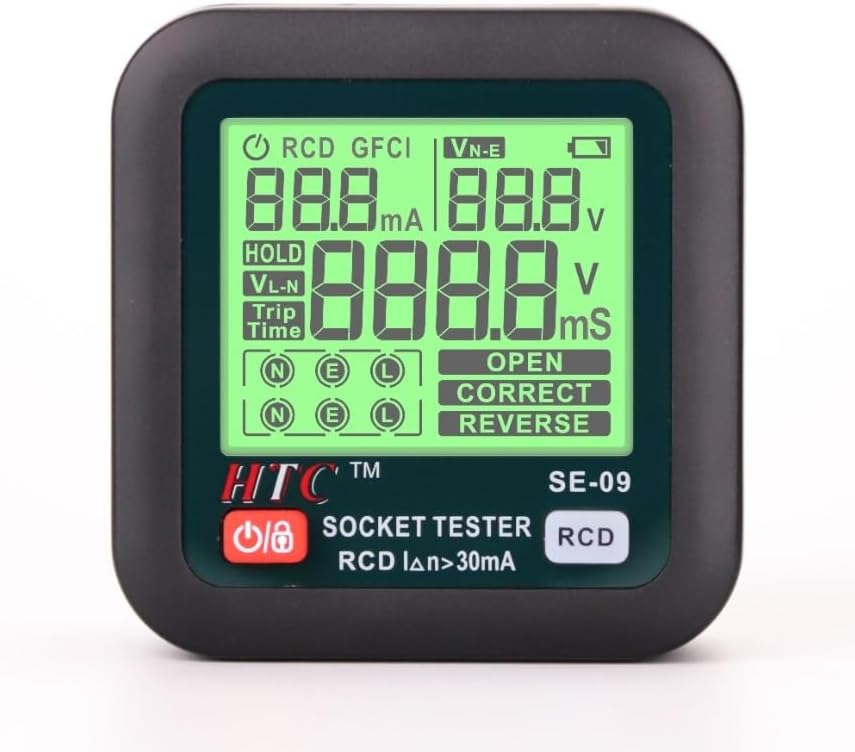 HTC SE-09 Socket tester, Data hold,Three hole socket line sequence ...