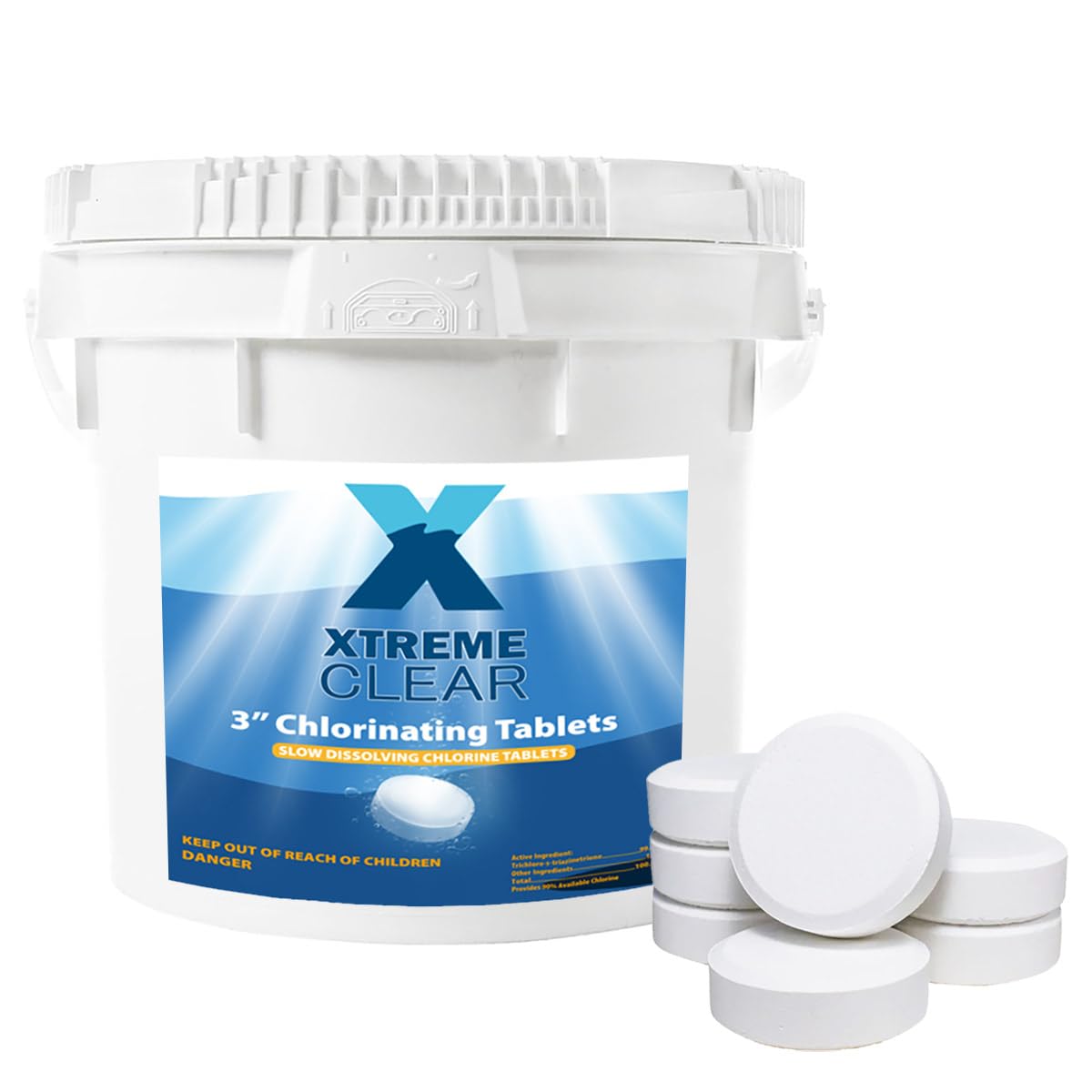 Snapklik.com : Xtremeclear 3 Swimming Pool Chlorine Tablets 5lbs Long ...