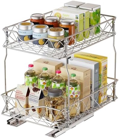 Amazon.com: LANEJOY 2 Tier Pull Out Shelf(12 1/8" W x 16 3/8" D ...