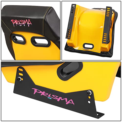 NRG Innovations PRI-100BK-ARCADE Siège baquet arrière fixe Prisma GT avec support de montage ...