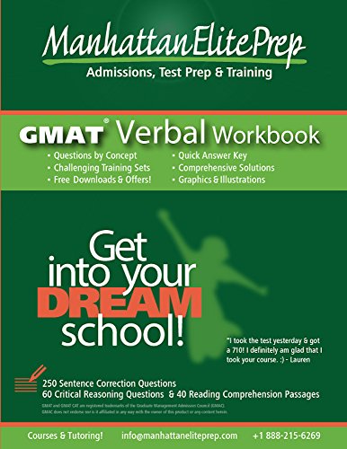 Manhattan Elite Prep GMAT Verbal Workbook: Study with Manhattan Elite ...