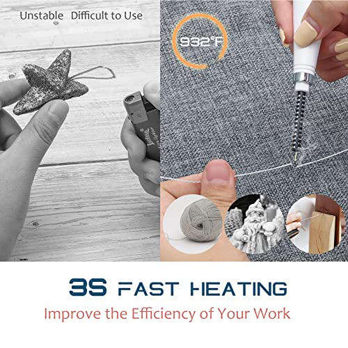 Etcokei USB Thread Burner Zap Thread Zapper Tool, Rechargeable Wax ...