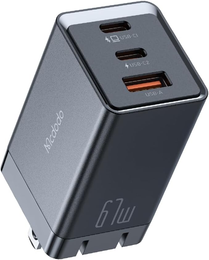 Amazon.com: Mcdodo 67W USB C Wall Charger with 3-Port[1A+2C], Type-C ...