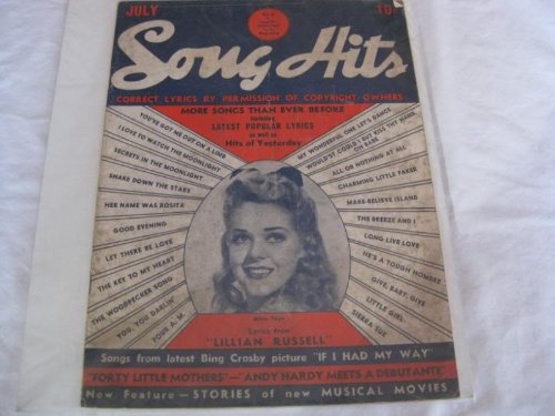 SONG HITS MAGAZINE JULY 1940 LYRICS ONLY FOLDER 450 SHEET MUSIC: SONG ...