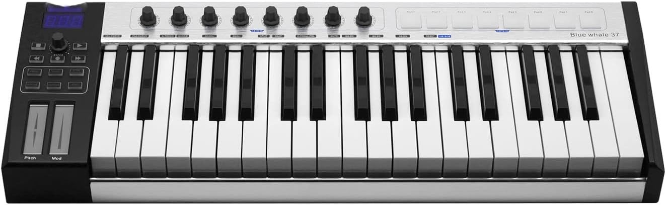 Amazon.com: JAHH Mini 25-Key USB MIDI Controller 25 Portable Keyboard ...
