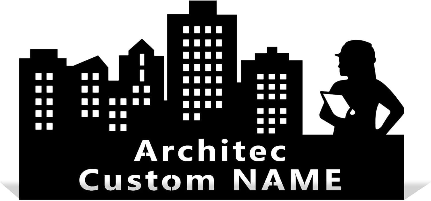 Amazon.com: Dyoart Custom Name Plate for Desk, Architect Desk Name ...