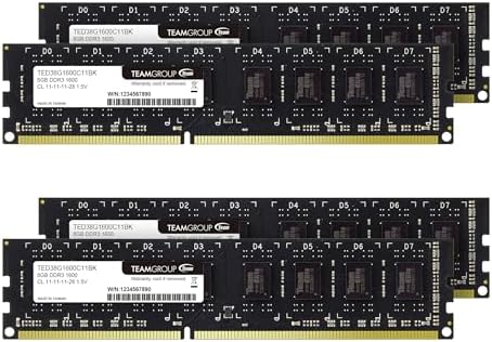 Timetec 16GB KIT(2x8GB) DDR3 1600MHz (DDR3-1600) PC3-12800 (PC3-12800U) Non-ECC Unbuffered 1.5V ...