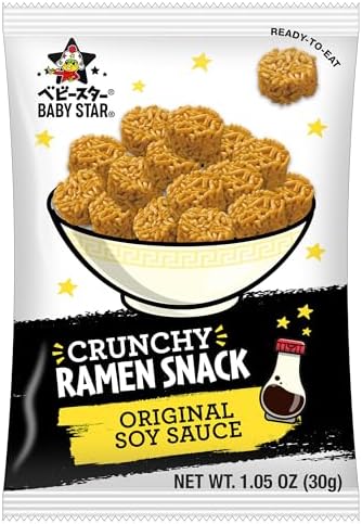 Amazon.com: Baby Star Crunchy Ball Ramen Snack | Original Soy Sauce ...