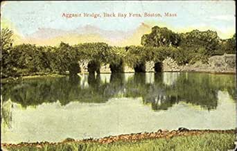 Aggasiz Bridge, Back Bay Fens Boston, Massachusetts MA Original Antique ...