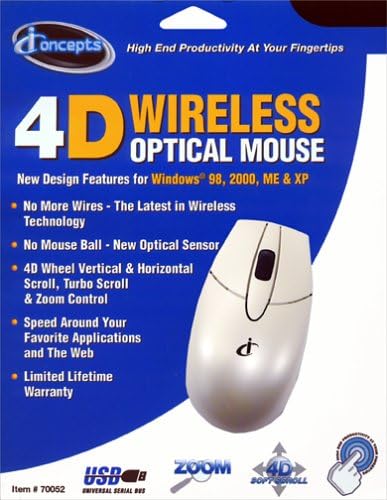 Amazon.com: I Concepts 4D Wireless Optical Mouse : Electronics