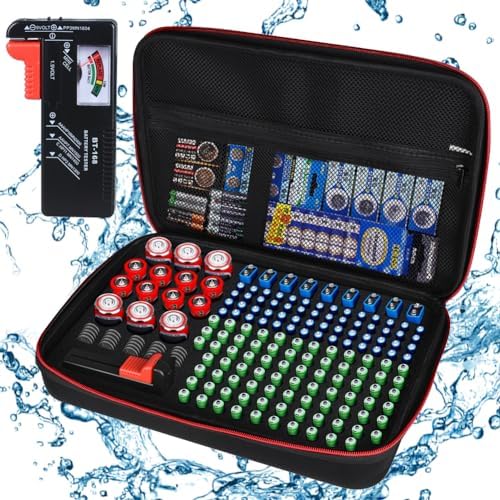 Amazon.com: Fireproof Battery Organizer Storage Case Waterproof ...