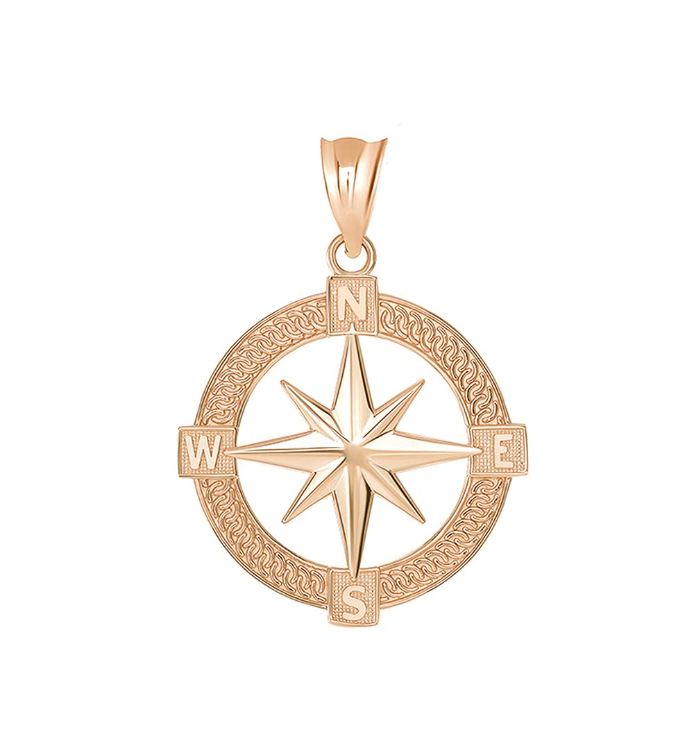 Amazon.com: Claddagh Gold Nautical Jewelry 10k Rose Gold Round North ...